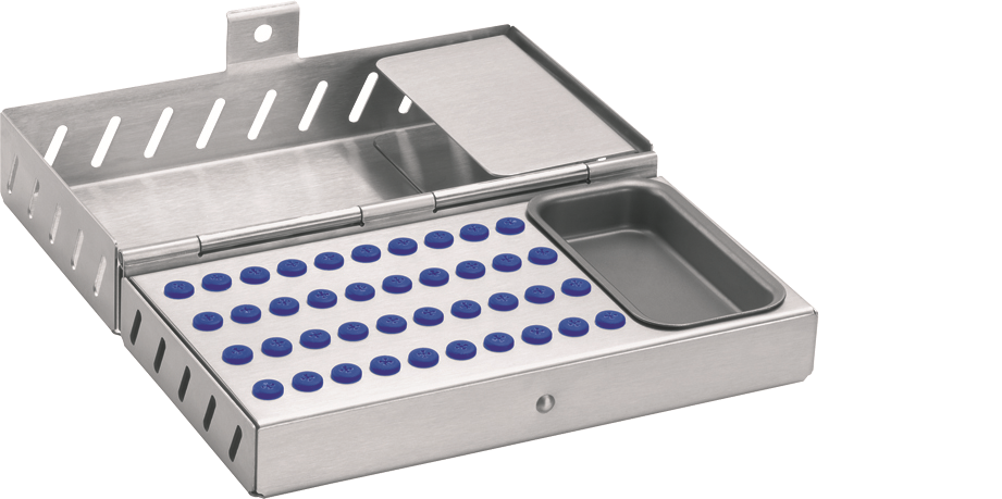 40-Hole Stainless Steel Bur Block - 9945 | Komet USA